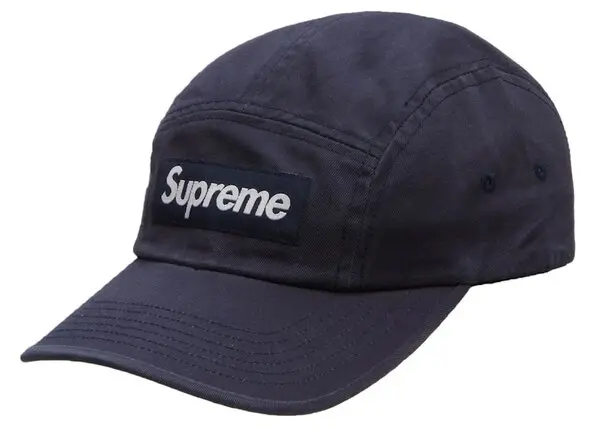 Supreme Washed Chino Twill Camp Cap - Navy Blue | Editorialist